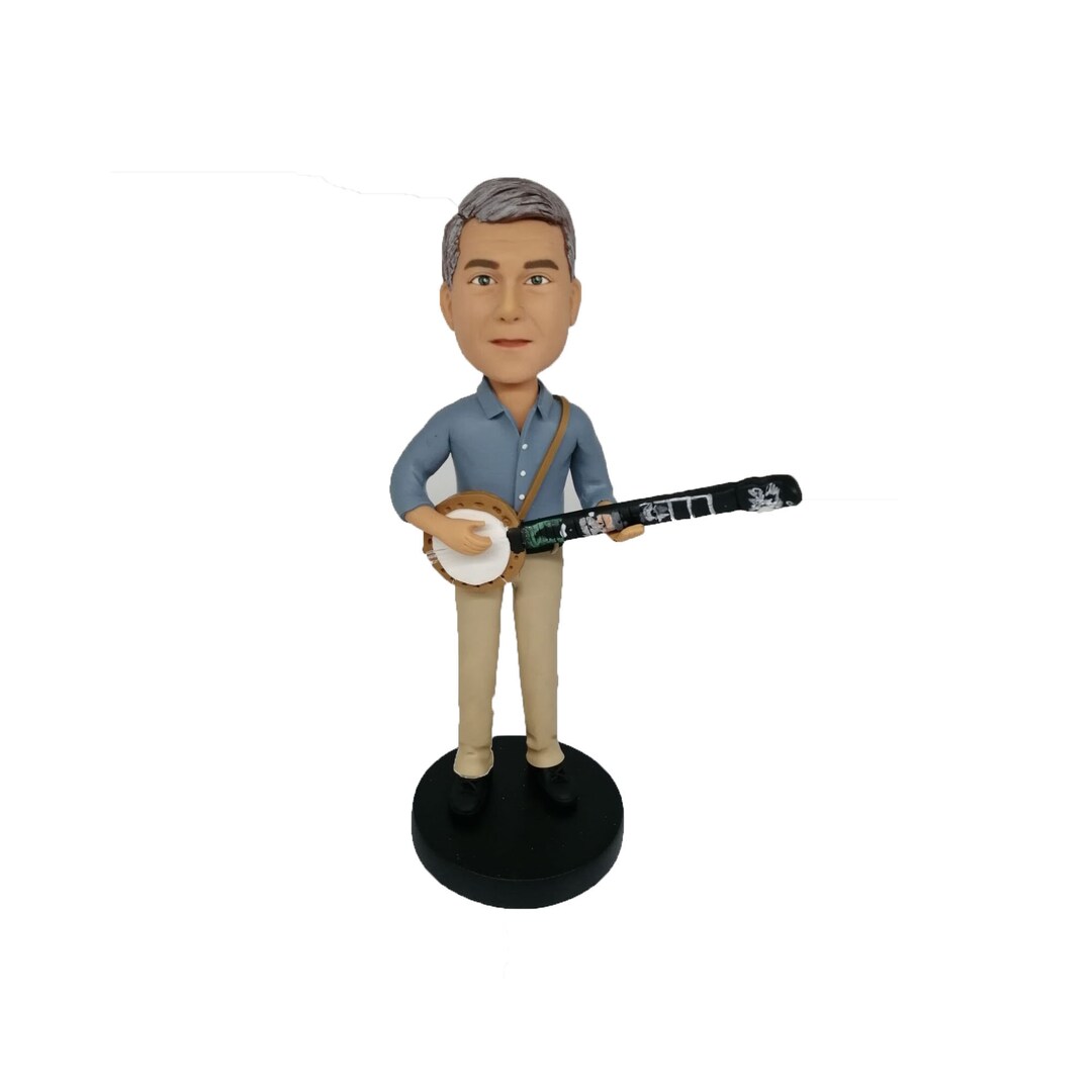 Custom Man Bobblehead for Banjo Player, Musical Instrument Custom ...