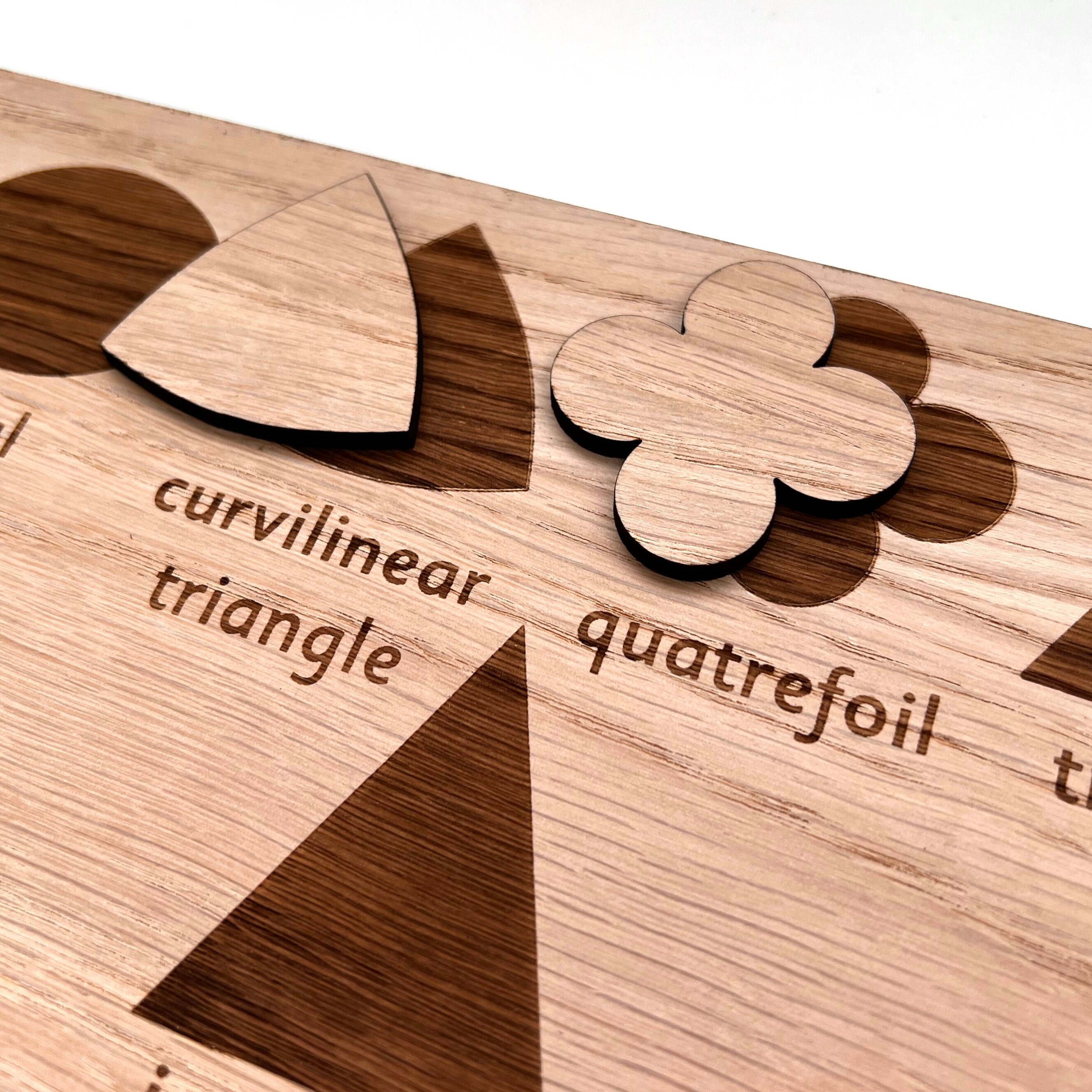 Montessori Shapes Control Board - Oak - Shapes Matching - Etsy