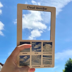 Wooden Cloud Identifier for Kids Montessori Learning Tool for Children ...