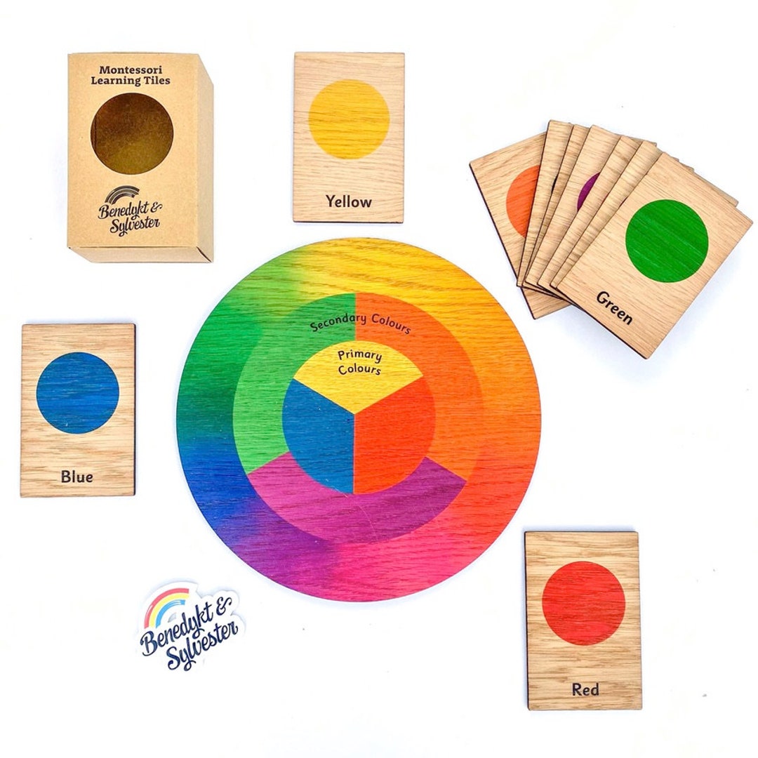 Montessori Learning Tiles - Colours & the Colour Spectrum - Etsy