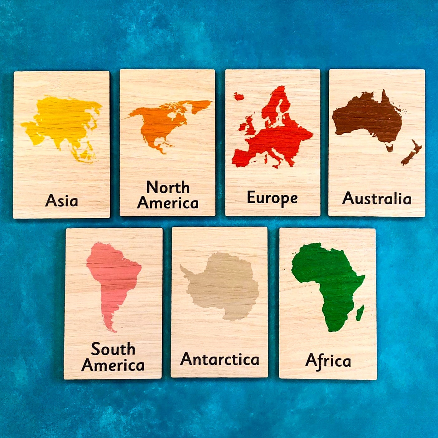 Montessori Wooden Display Board & Learning Tiles Set Map of the World ...