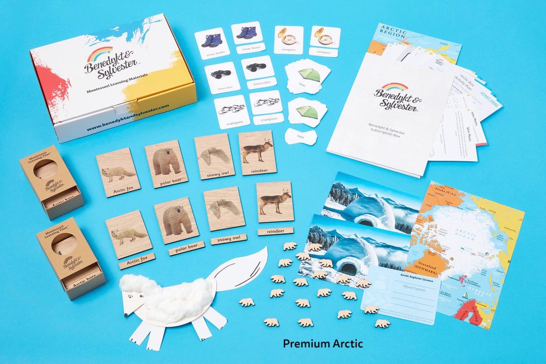 Arctic Exploration Montessori Learning Box for Kids 3-6 | Arctic Animal ...