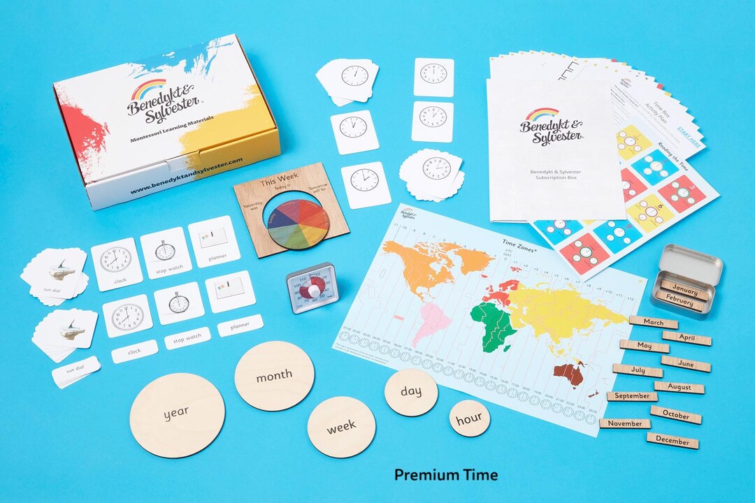 Montessori Time Learning Box for Kids 3-6 | Time Concept Activities ...