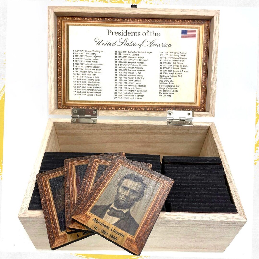 Presidents of the United States of America Wooden Tiles Complete ...