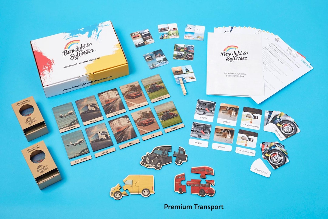 Montessori Transport Learning Box for Kids 3-6 | Vehicle Matching Game ...