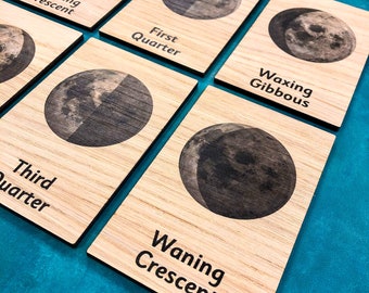 Phases of the Moon Flashcards Moon Phases Printable Flash - Etsy