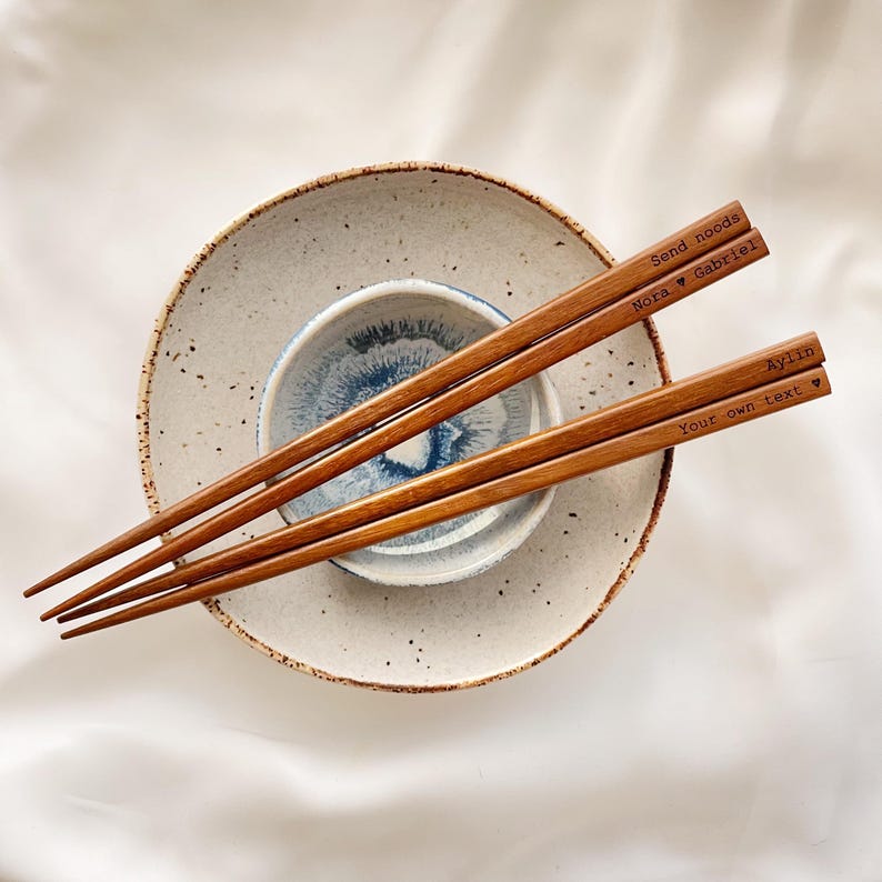 Chopsticks Set Engrave Your Own Text - Personalize - Japan Trip ...
