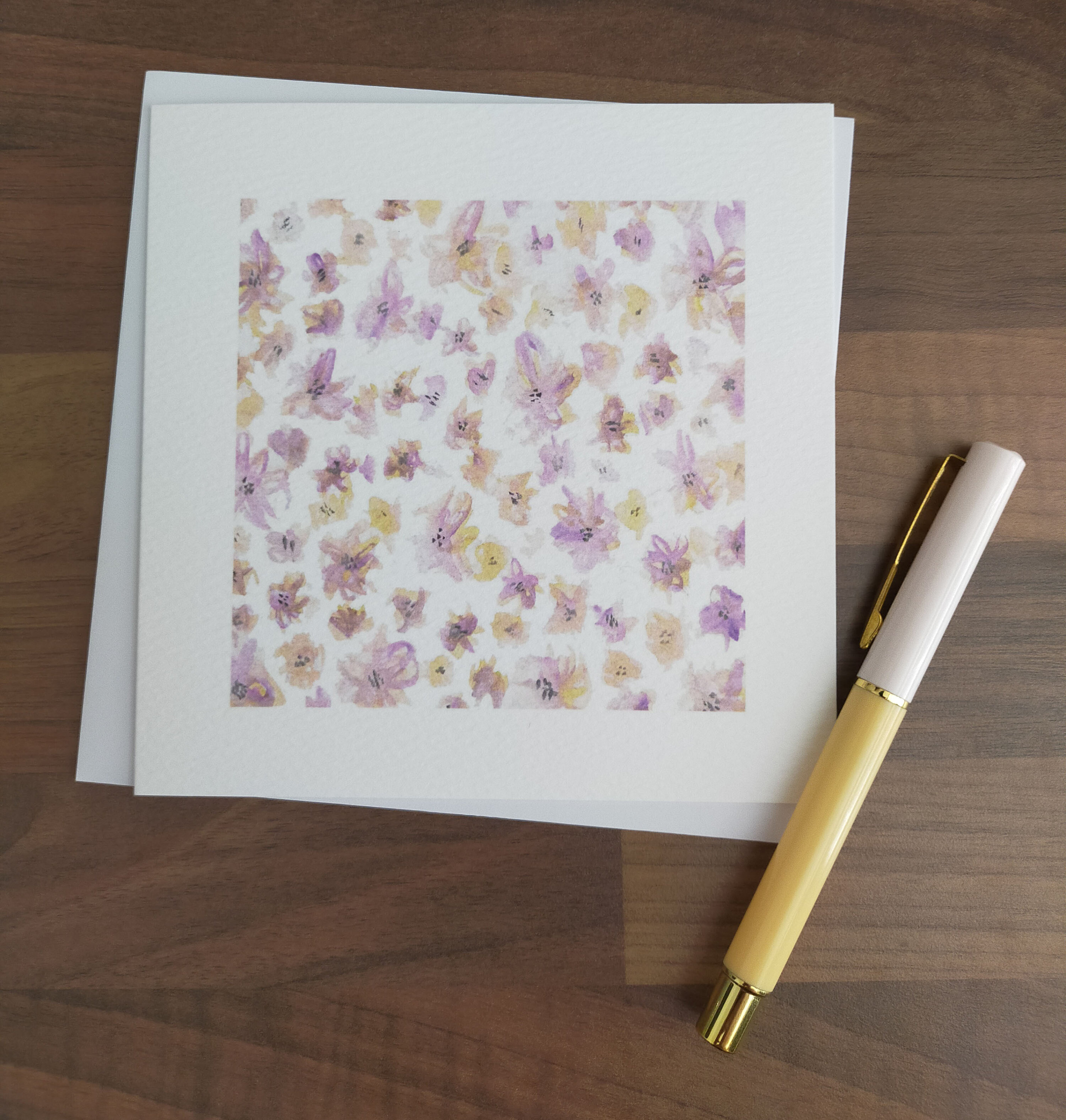 Yellow Floral Greetings Card - Etsy