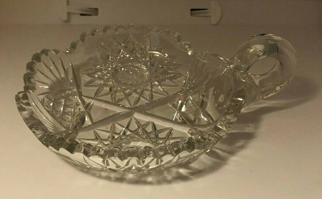 Vintage Crystal Relish Candy Dish With Handle - Etsy