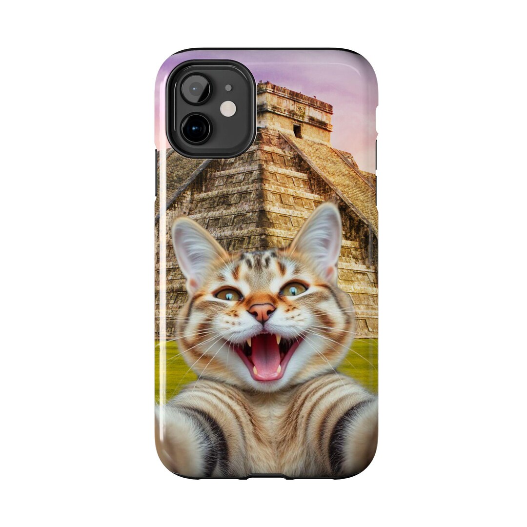 Funny Cat Phone Case - Tough Cat Selfie Phone Cover, Cat Lover Gift ...