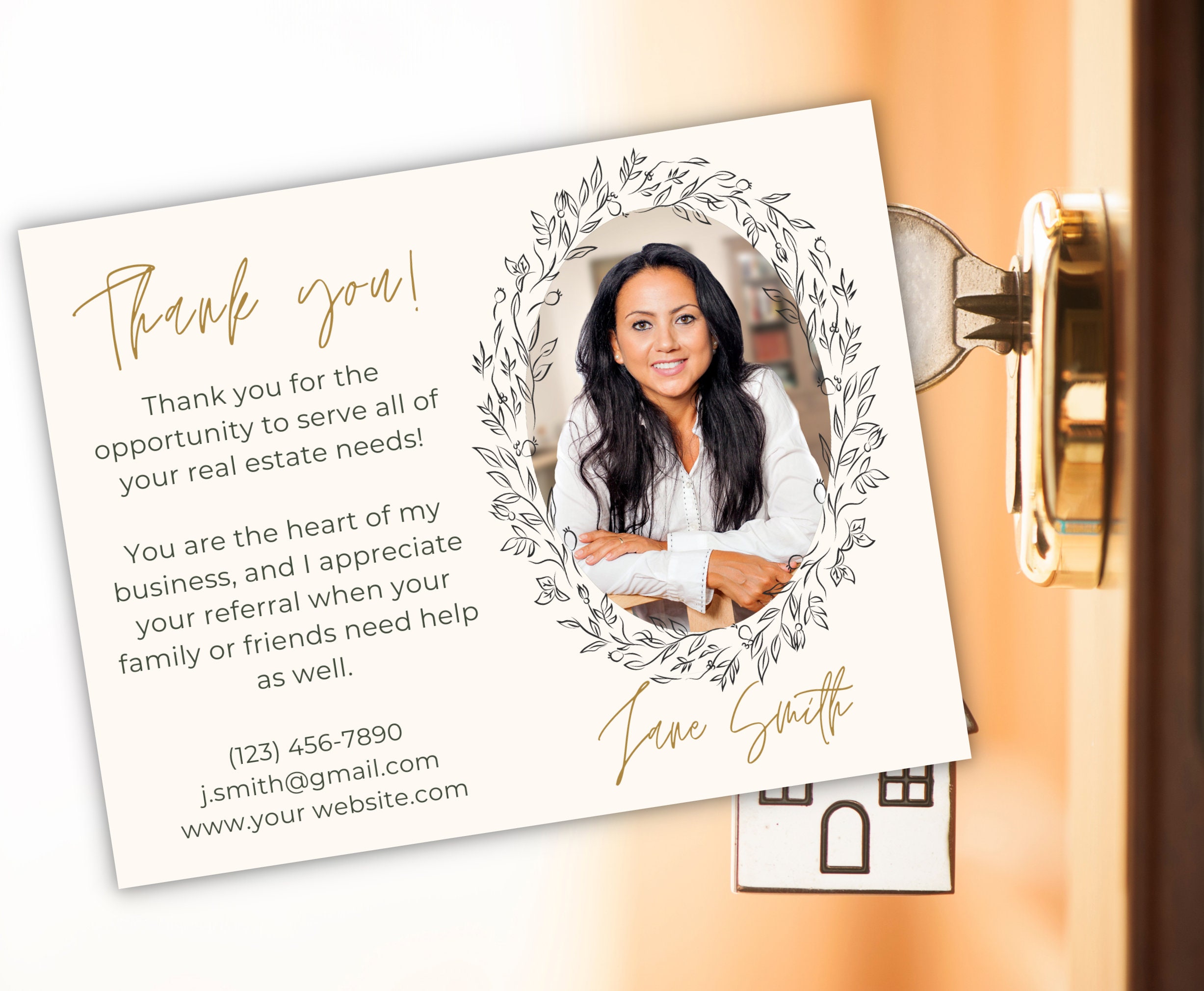 Realtor Thank You Card Template Thank You Card for Real - Etsy