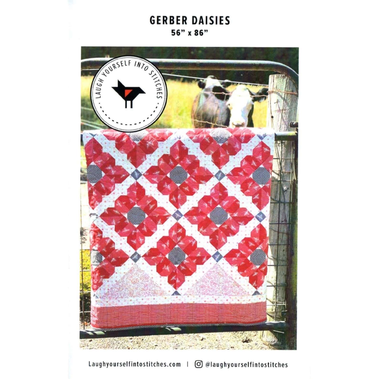 Gerber Daisies Quilt Pattern by Laugh Yourself Into Stitches | Printed ...
