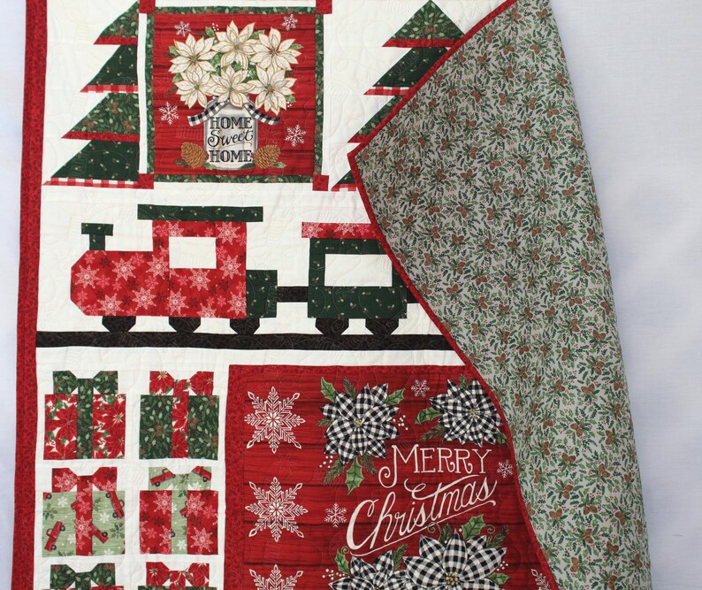 Handmade Toy Store Finished Quilt | Christmas Train, Old Truck, Holiday ...