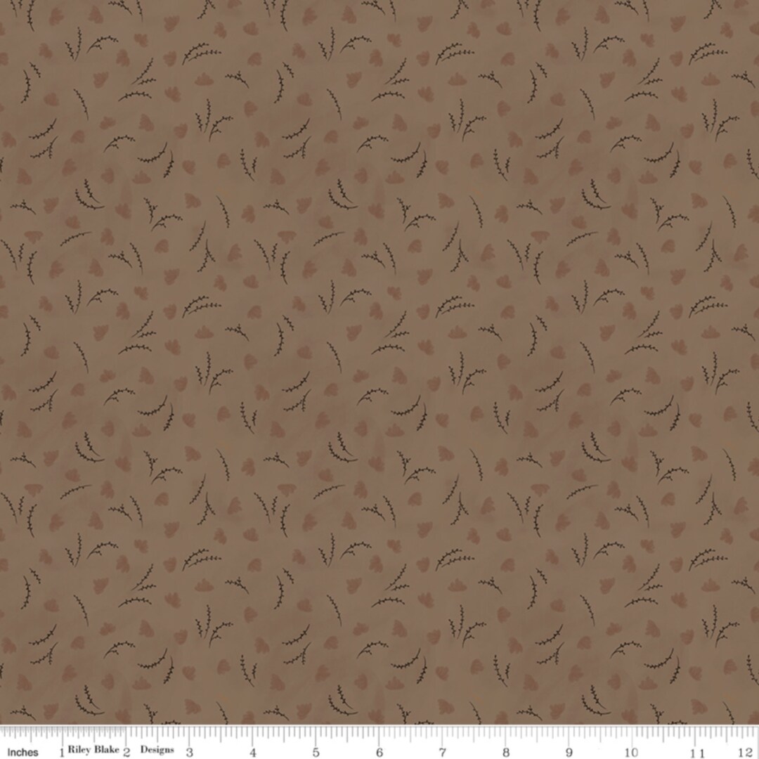 Huckleberry Saltbox - Taupe Branches | Riley Blake | Karen Walker ...