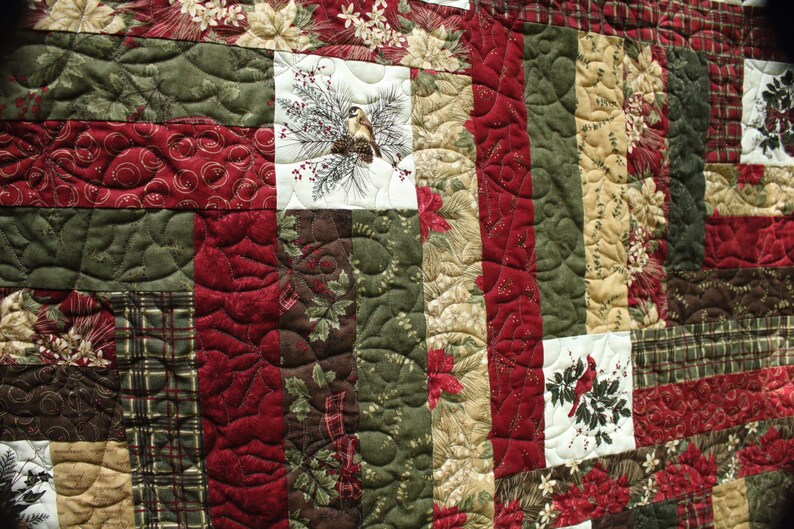 Forever Green Patchwork-like Quilt Large Double/full Size - Etsy