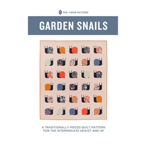 Garden Snails Quilt Pattern by Pen and Paper | Printed Paper Pattern ...