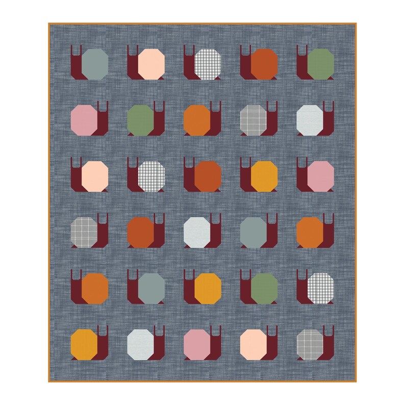 Garden Snails Quilt Pattern by Pen and Paper | Printed Paper Pattern ...