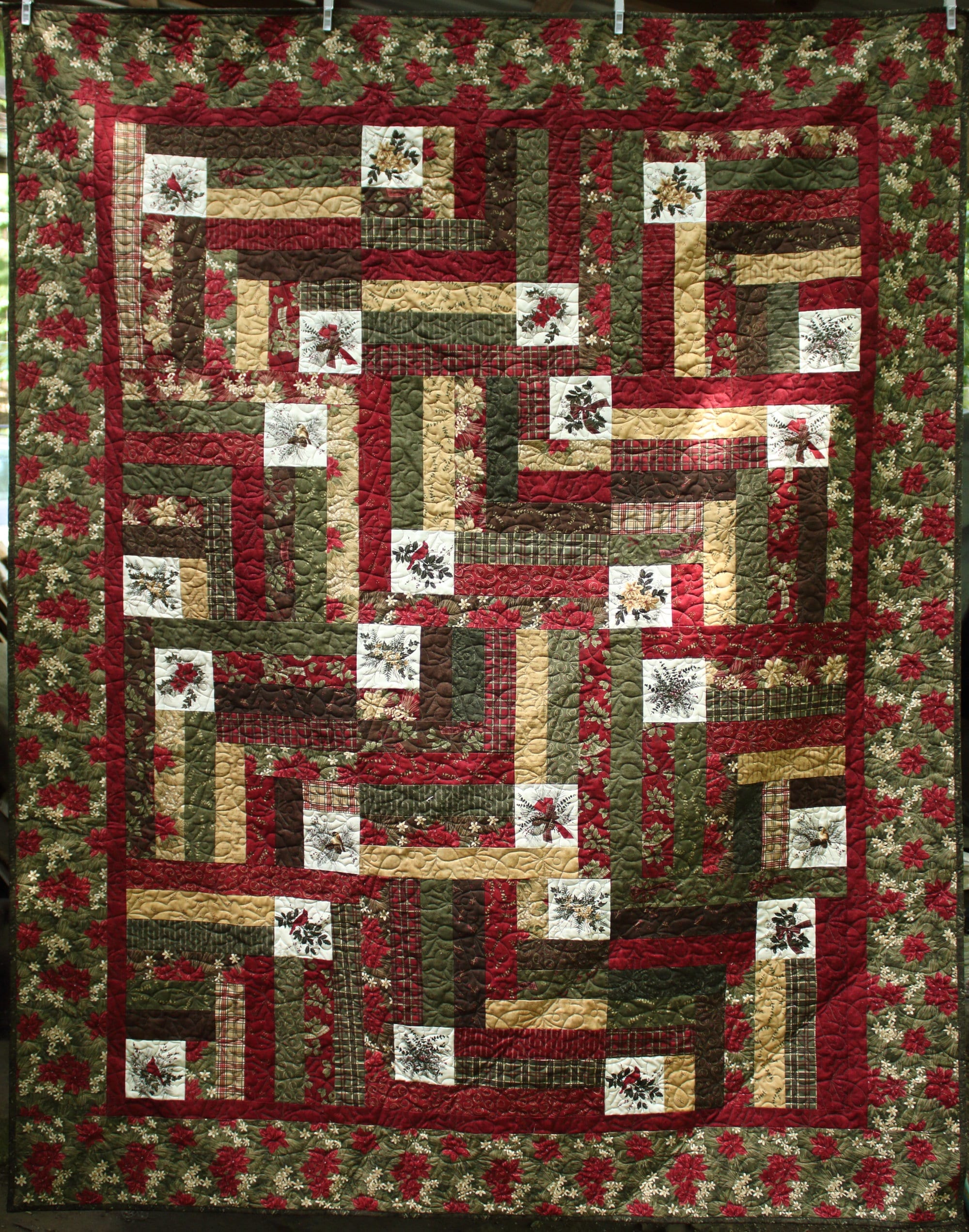 Forever Green Patchwork-like Quilt Large Double/full Size - Etsy