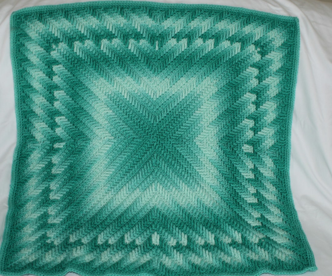 Small Square Afghan | Throw | Small Lap Afghan | Spearmint - Etsy