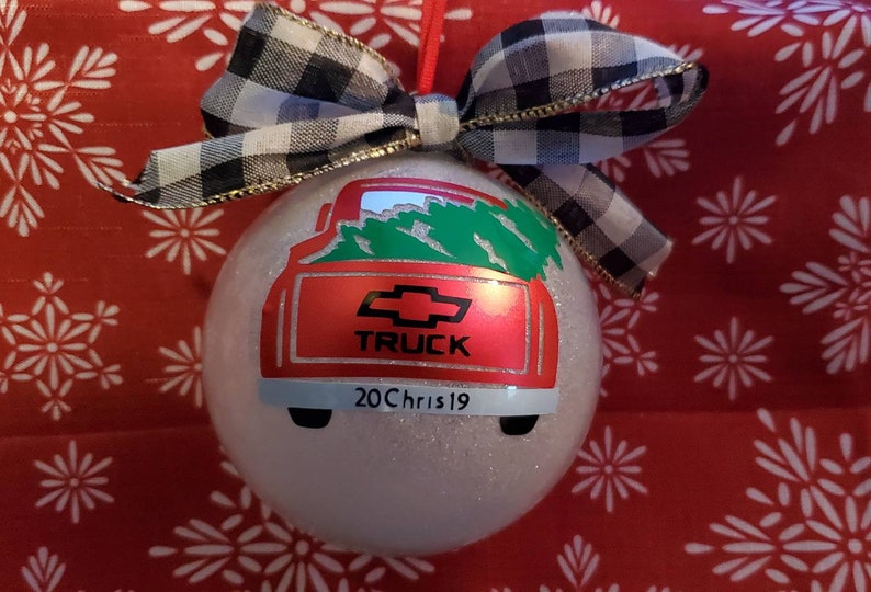 Chevy Truck Ornament. Auto Mobile Ornament. Christmas Truck Ornmanet ...