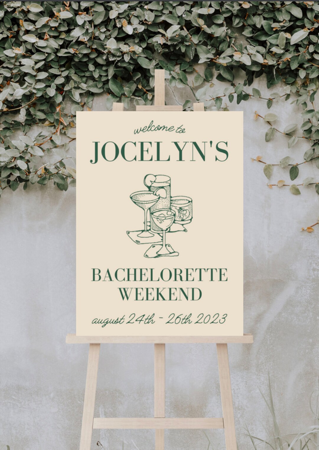 BACHELORETTE WELCOME SIGN Template | Bach Party Welcome Poster ...