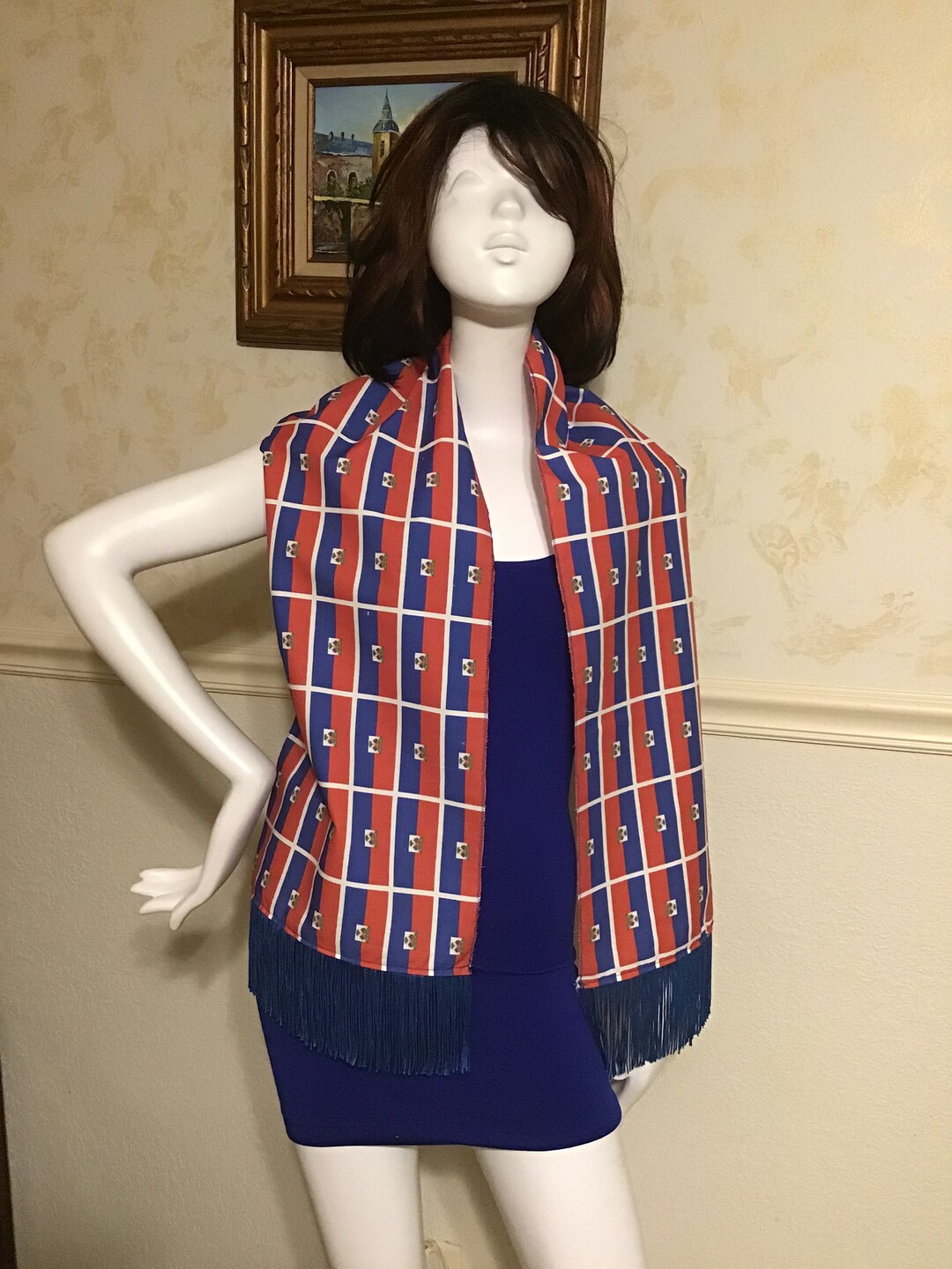Haitian Color Scarves .red White Blue. Rich Vibrant Colors.unique.size ...