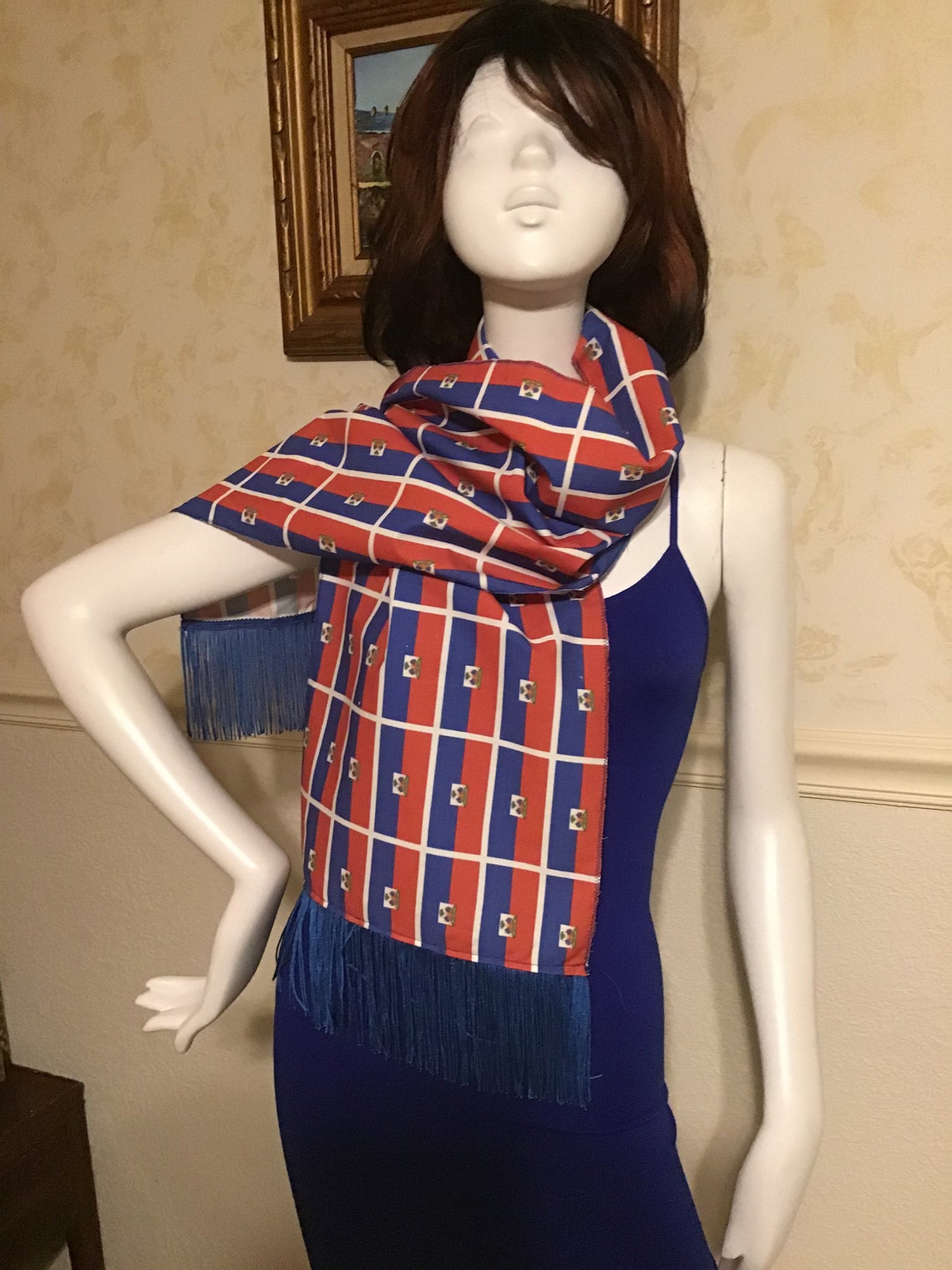 Haitian Color Scarves .red White Blue. Rich Vibrant Colors.unique.size ...