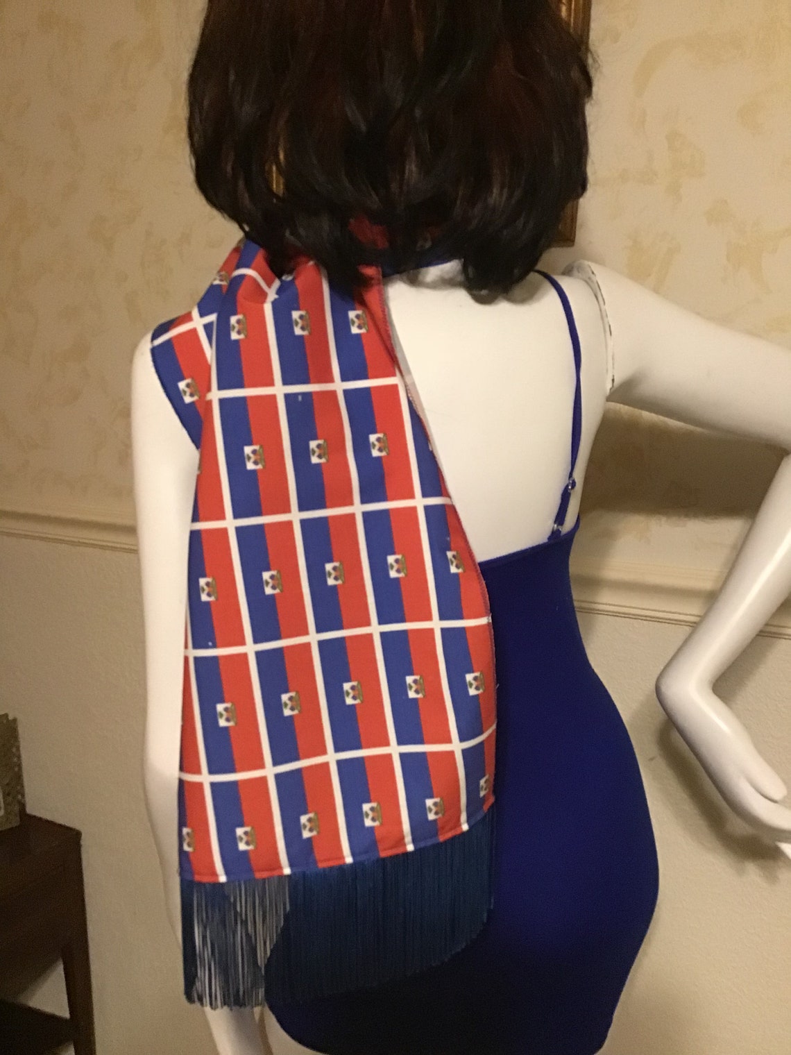 Haitian Color Scarves .red White Blue. Rich Vibrant - Etsy