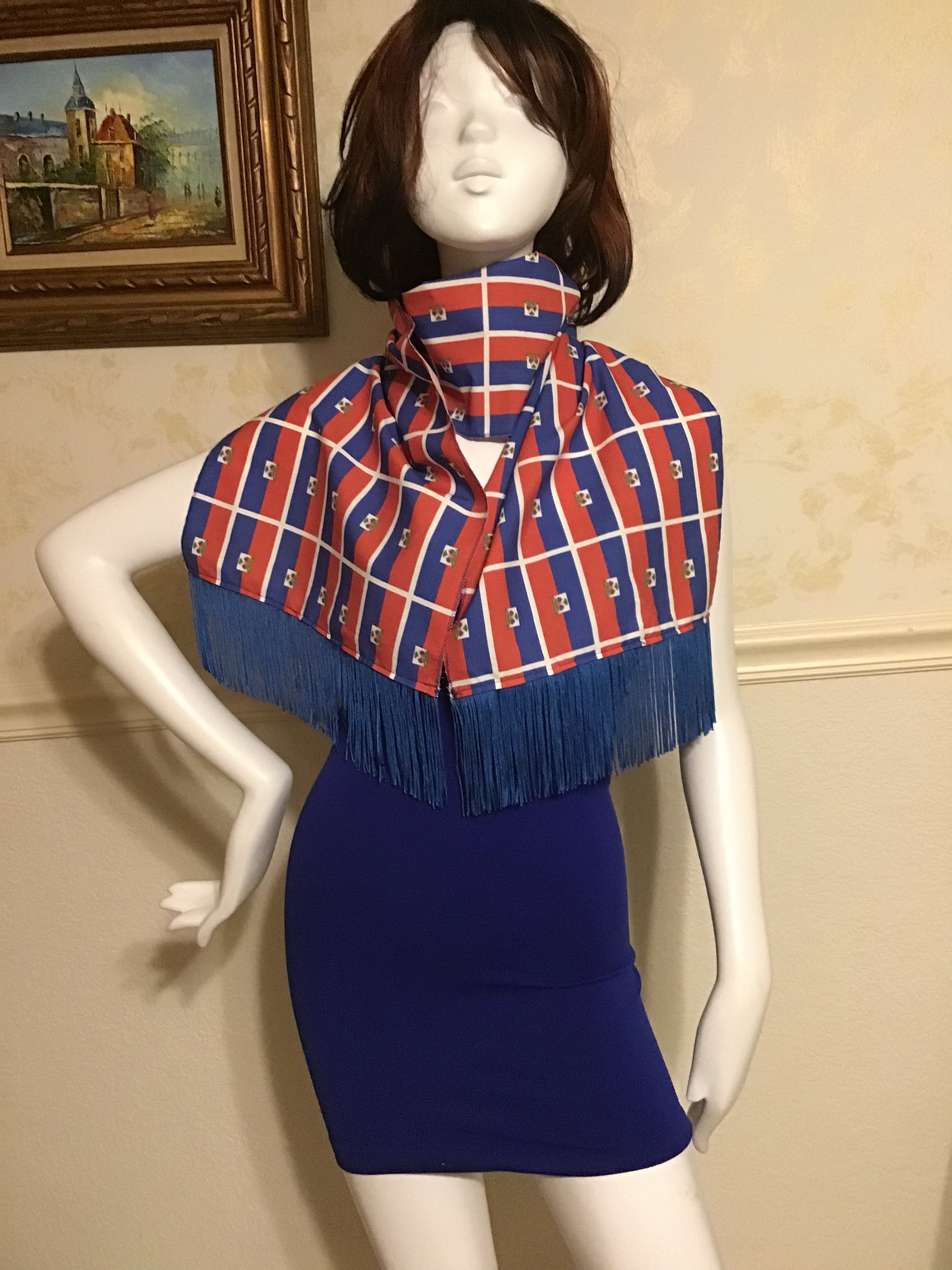 Haitian Color Scarves .red White Blue. Rich Vibrant Colors.unique.size ...