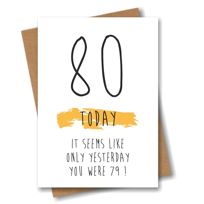 80th Birthday Card - Etsy UK