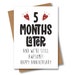 5th Month Anniversary Card - 5 Months Later and Still Awesome - Etsy UK