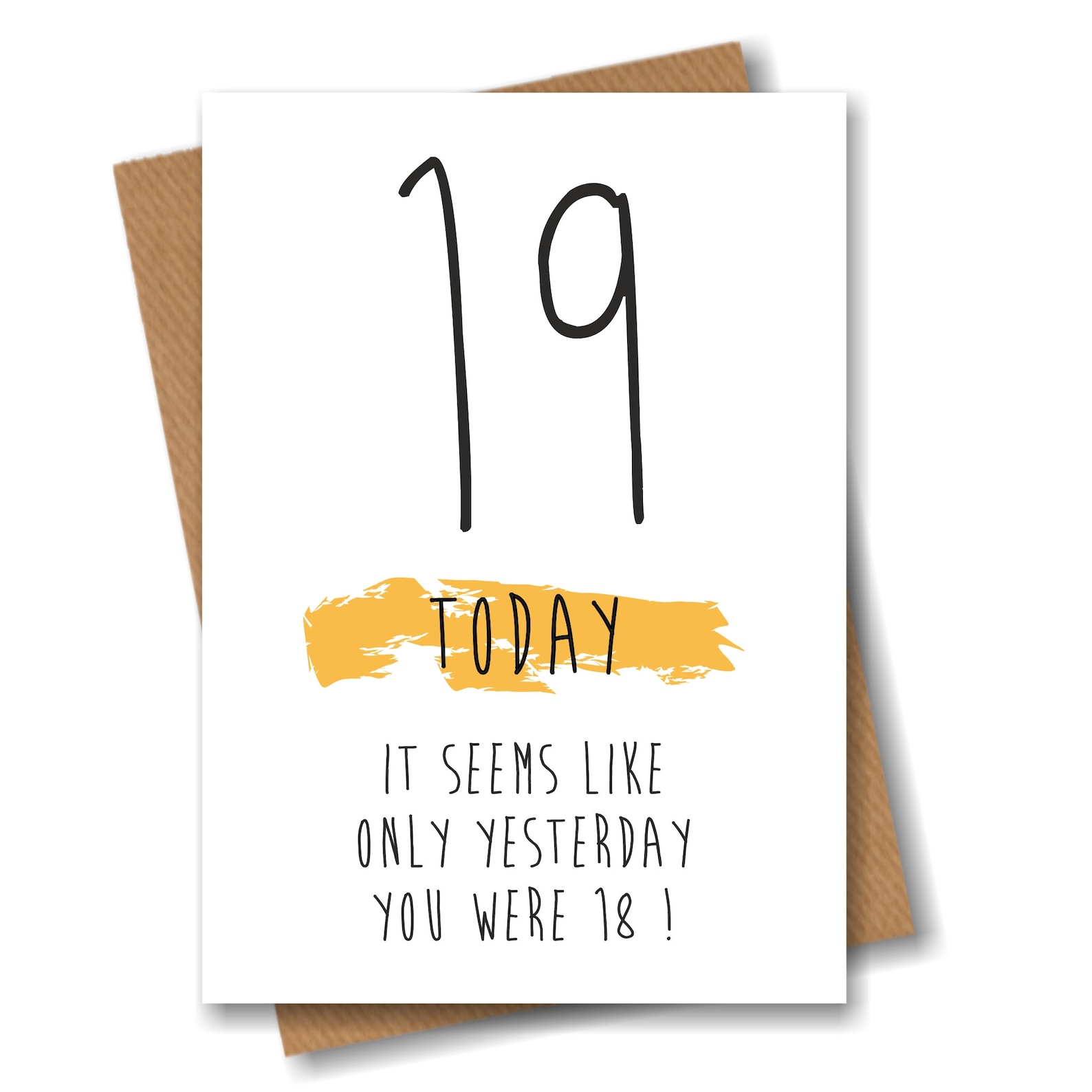 Funny 19th Birthday Card - 19 Today Seems Like Only Yesterday - Etsy UK