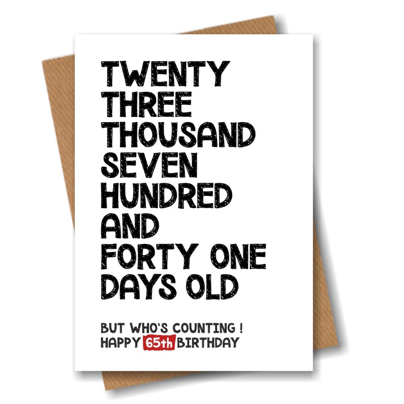 Count to Sixty - Etsy UK