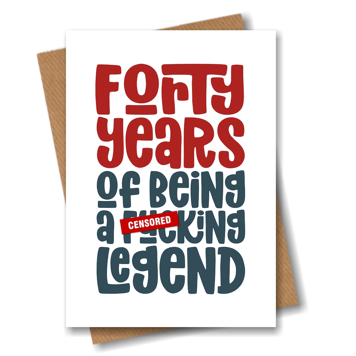 Funny Rude 40th Birthday Card 40 Years of Being a Legend - Etsy UK