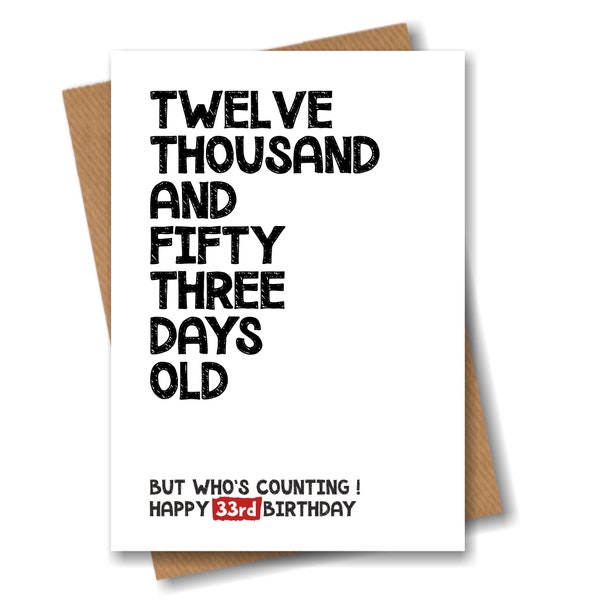 33 Years Old - Etsy