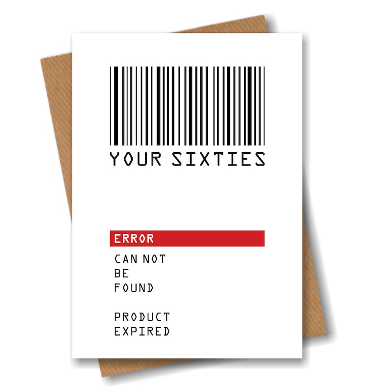 70th Birthday Card Sixties Expired Barcode Funny 70 Year - Etsy