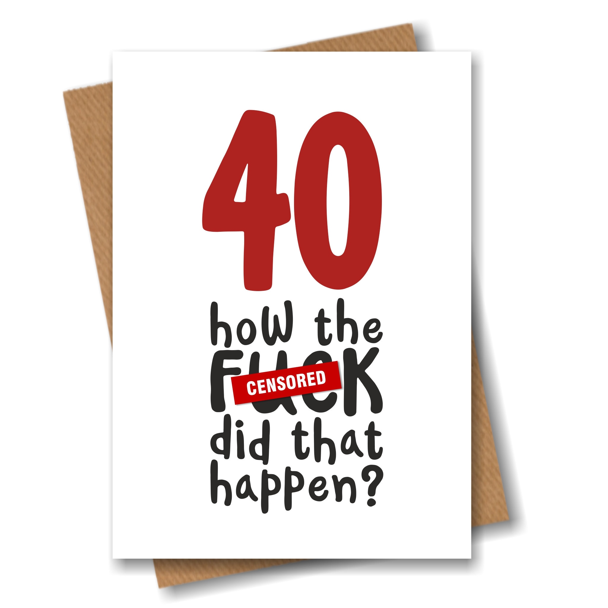 40th Birthday Card for Him or Her - 40 How the F**K Did That Happen ...