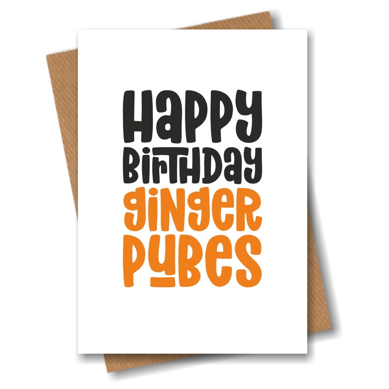 Ginger Birthday Card Happy Birthday Ginger Pubes Funny - Etsy UK