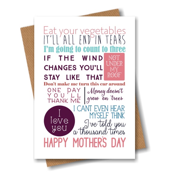 Unbelievable mum Julia Motherland Funny Mother’s Day greetings card Art ...
