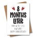 8th Month Anniversary Card 8 Months Later and Still Awesome - Etsy UK