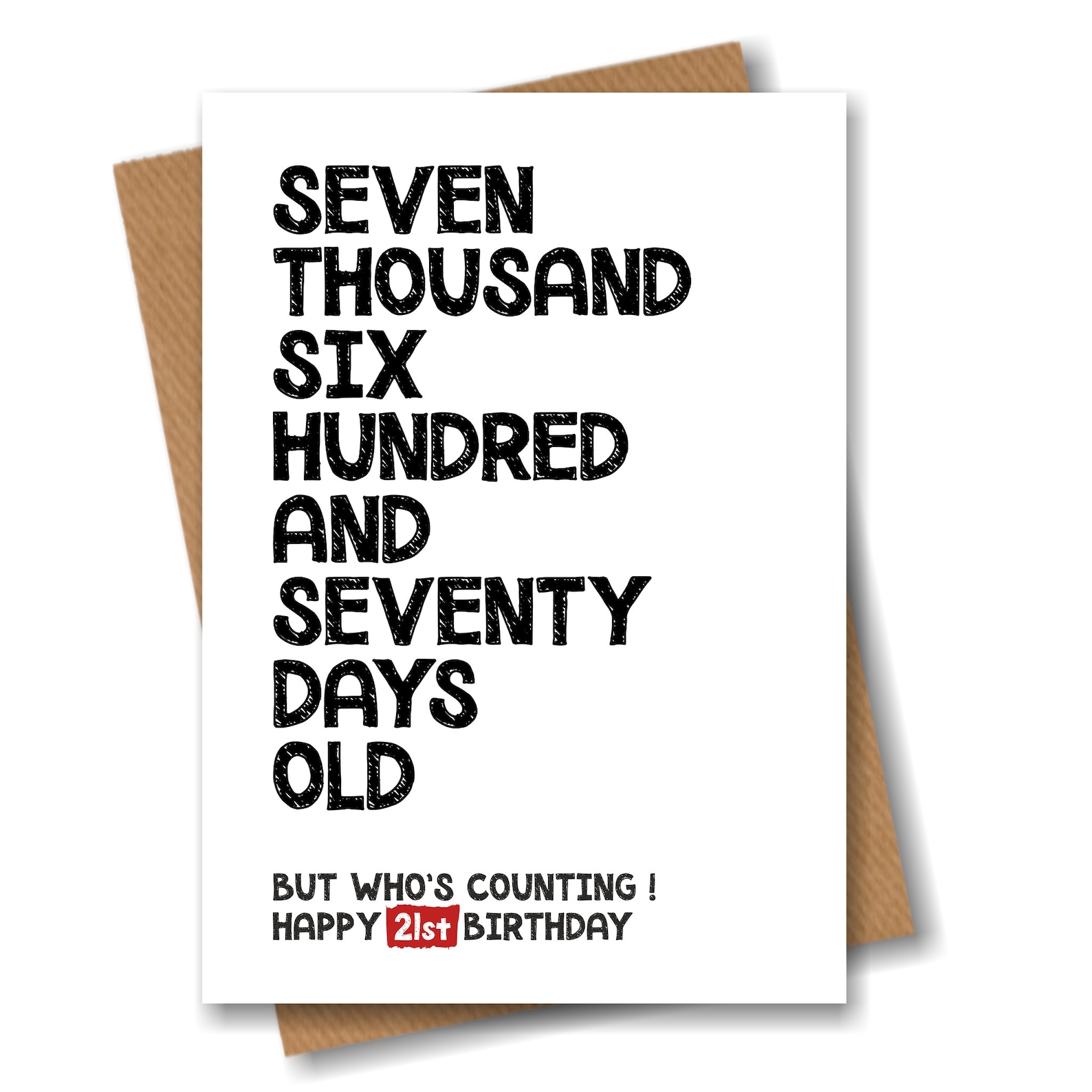 Funny Happy 21st Birthday Card 7670 Days Old But Who's | Etsy