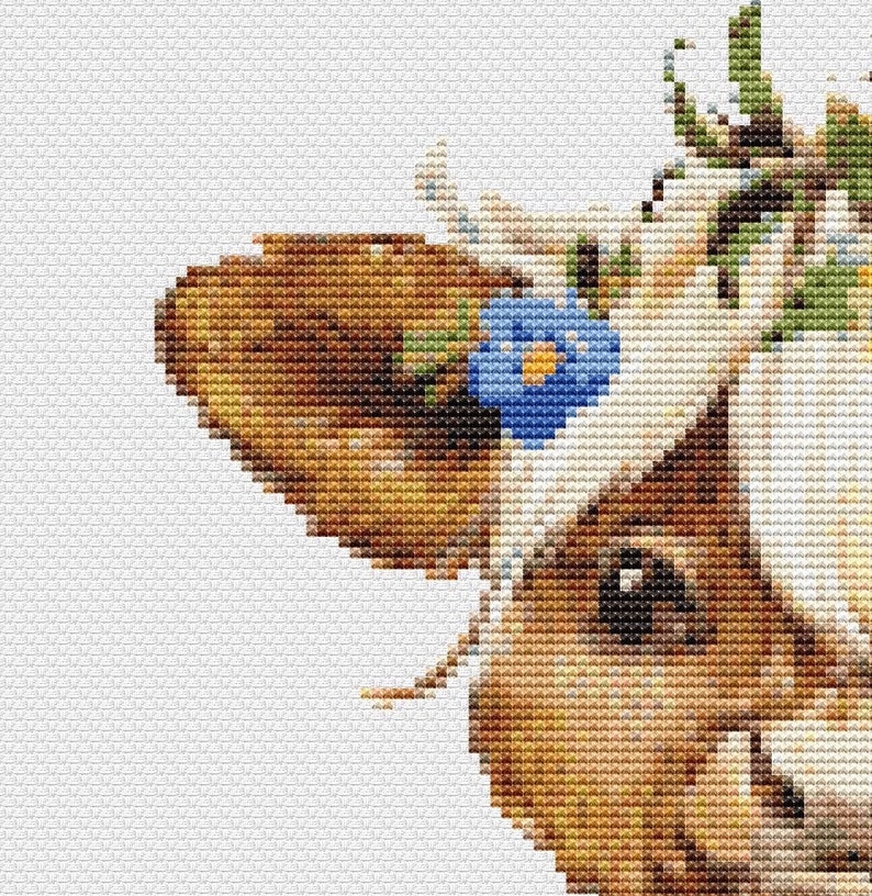 Cow Cross Stitch Chart Downloadable PDF Pattern embroidery | Etsy