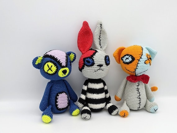 Bunte Monster Kuscheltier Amigurumi Stofftier Geschenk - Etsy
