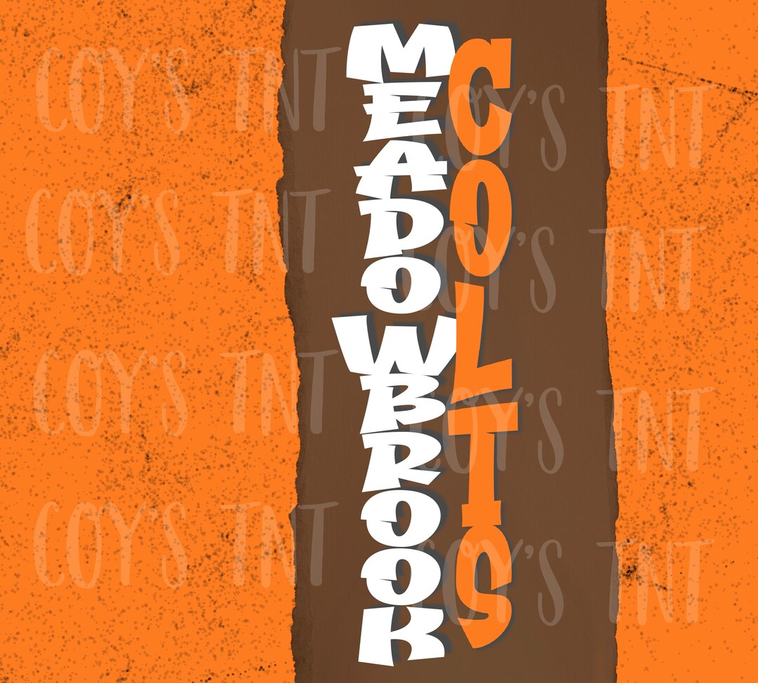 Meadowbrook Colts Torn Look 20oz Tumbler Wrap *digital* File Only ...