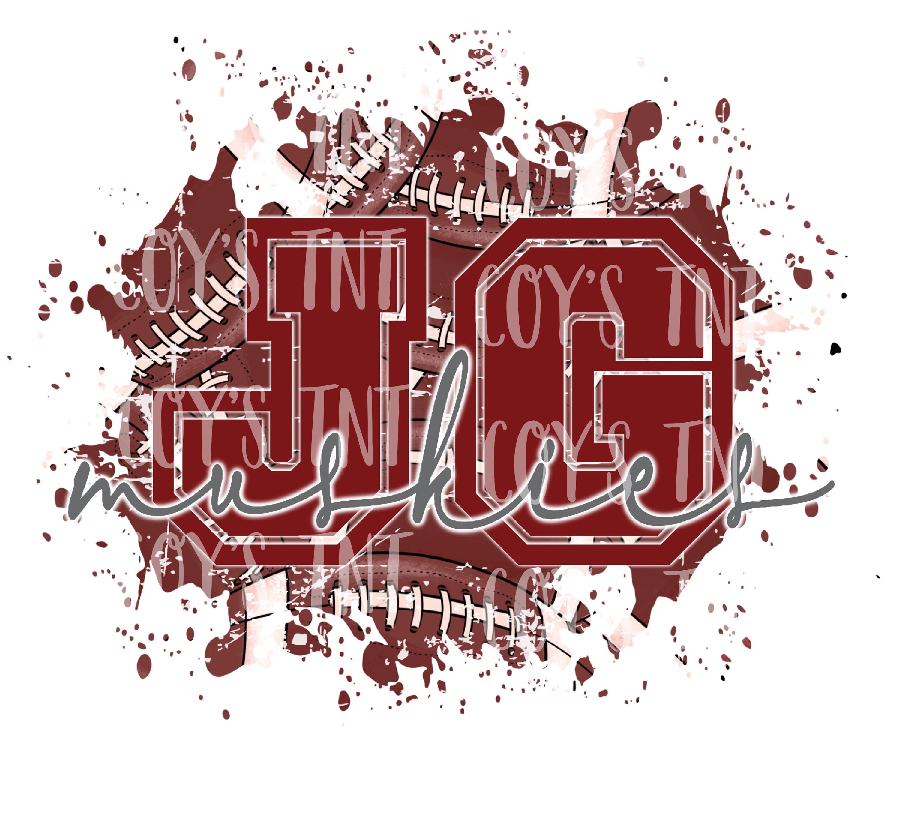 John Glenn Muskies Splatter Football Png File *digital* Only, Png File ...