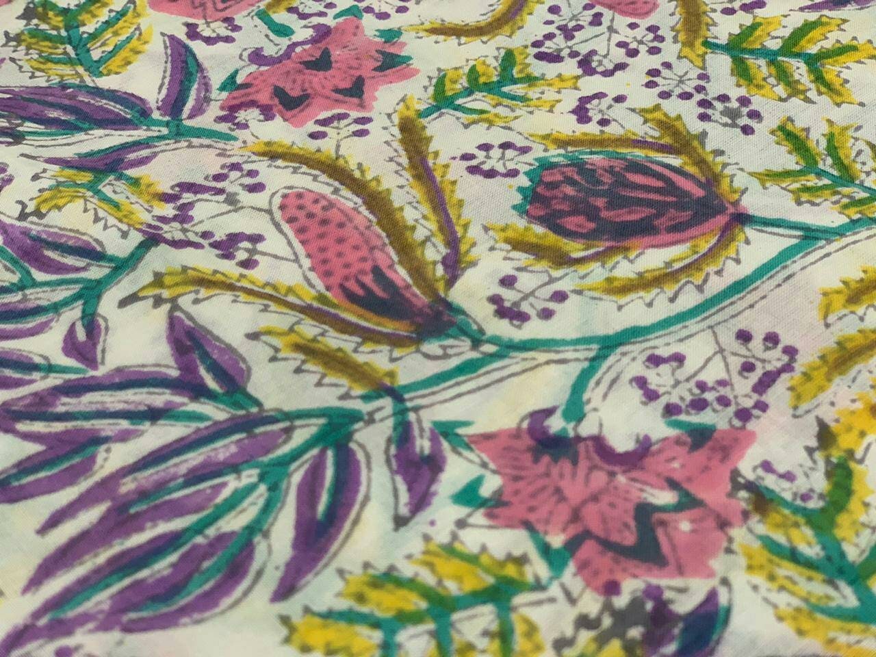 Cotton Block Print Fabric - Etsy