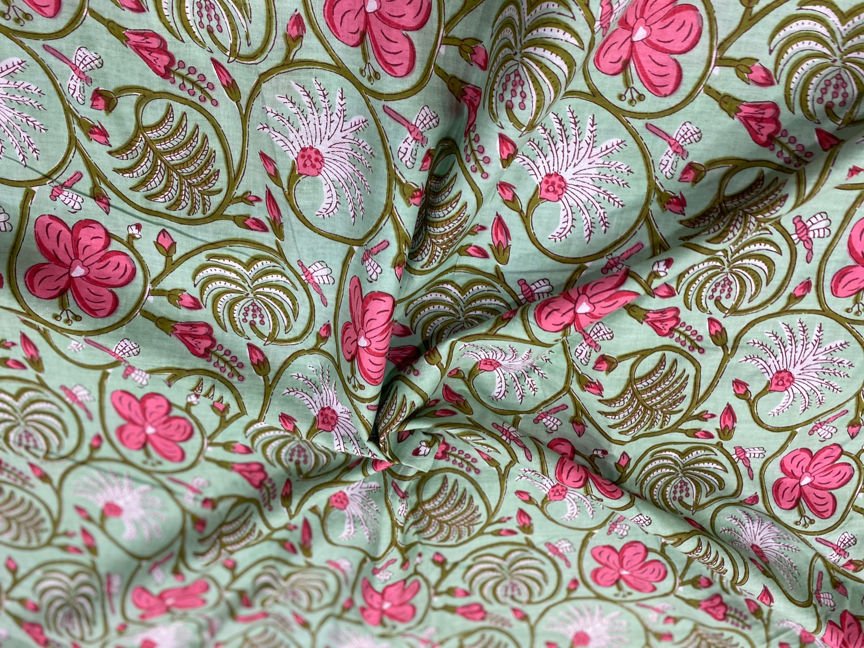 Cotton Screen Print Fabric. - Etsy