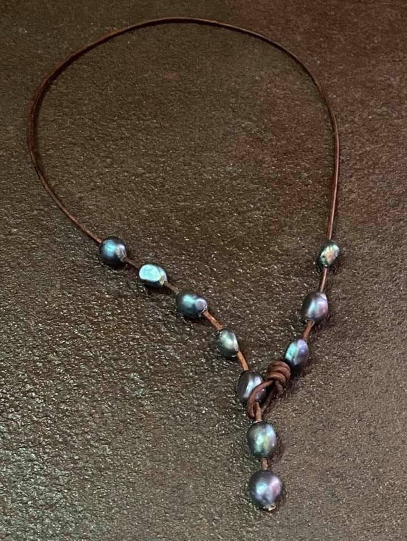 Freshwater Peacock Pearl Necklace Bohemian Jewelry Pearls Etsy