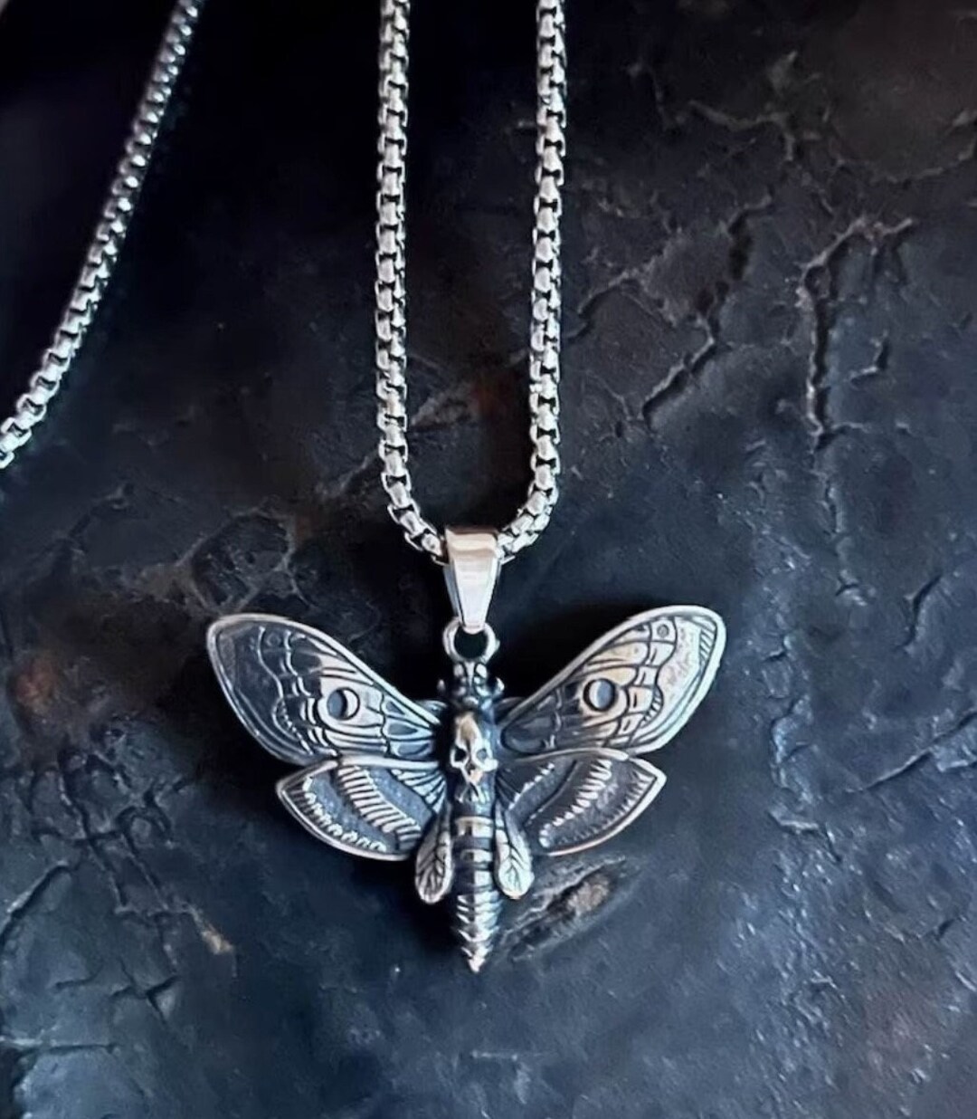 Gothic Jewelry, Death Moth Necklace, Bat Jewelry, Black Crow Necklace ...