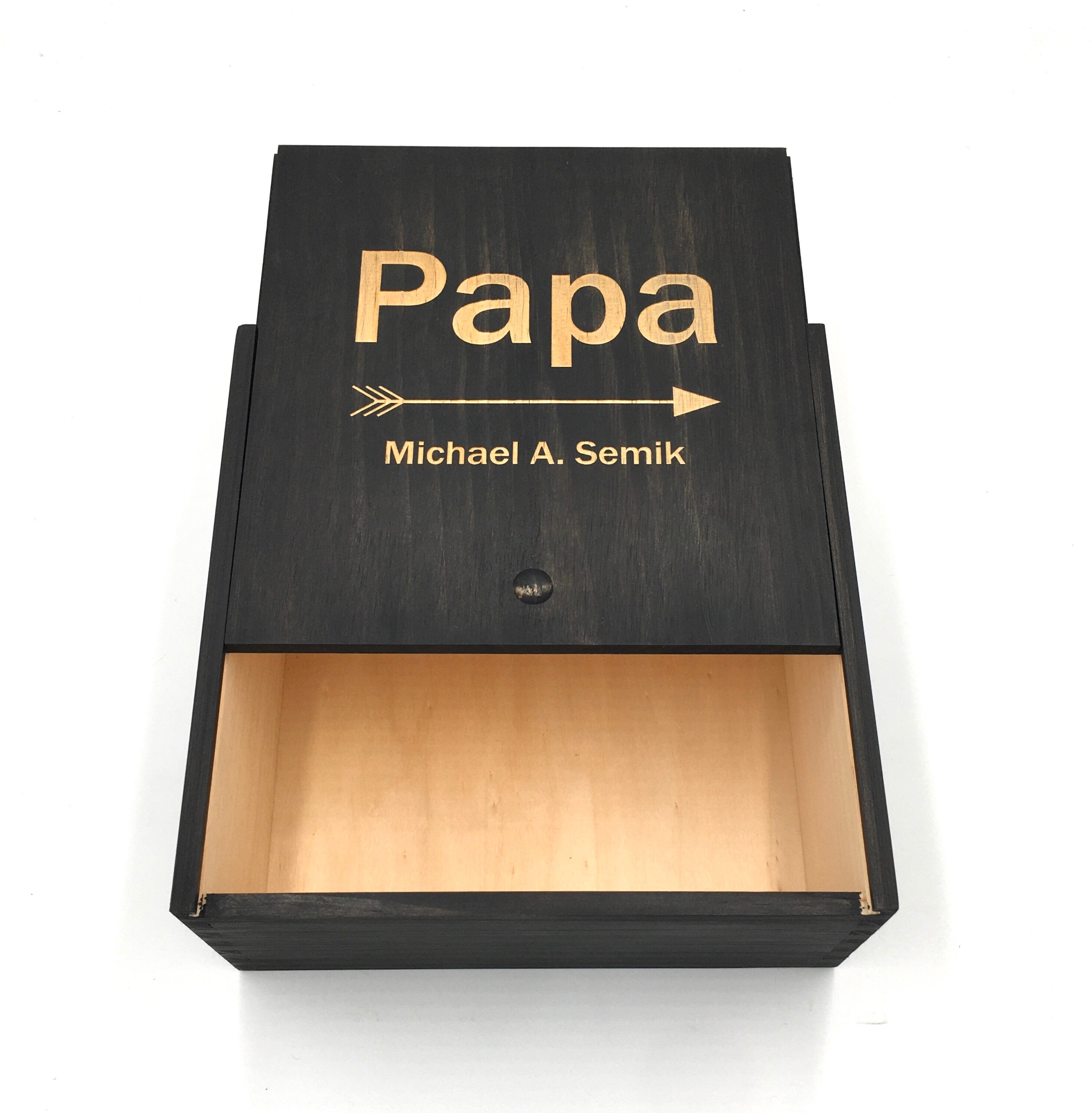Memory Box for Dad, Memory Box for Grandpa, Wooden Box, Keepsake Box ...